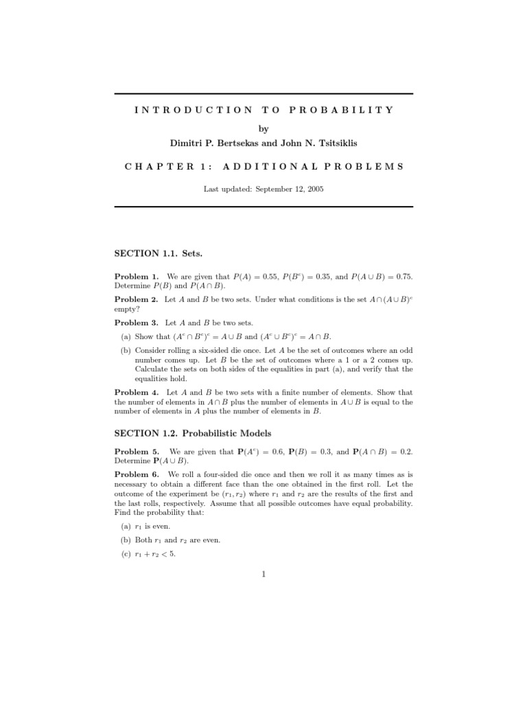 CH1 Prob Supp | PDF | Odds | Probability