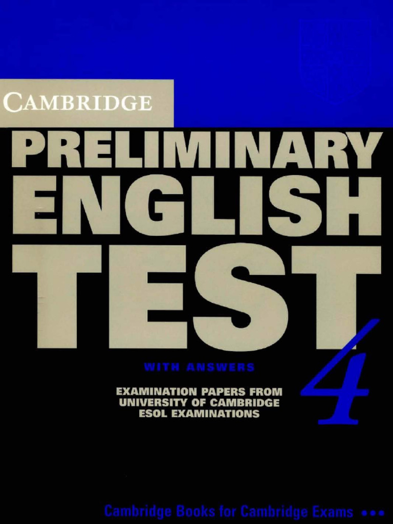 Cambridge Preliminary English Test 4 | PDF