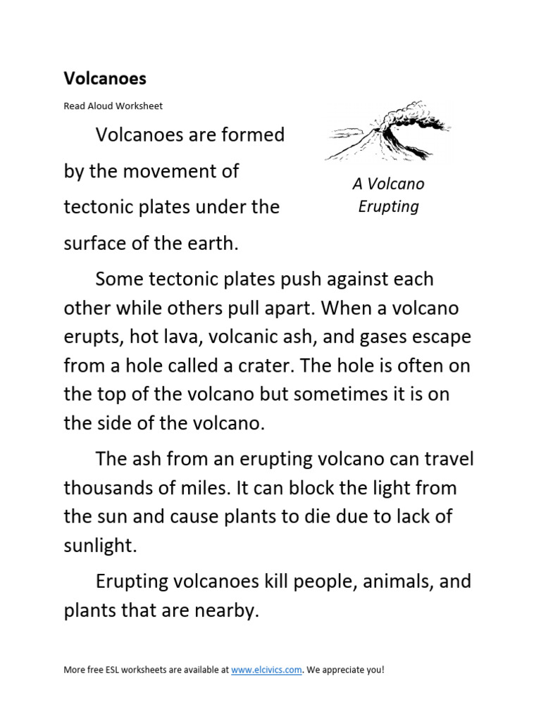 Volcanoes Read Aloud | PDF