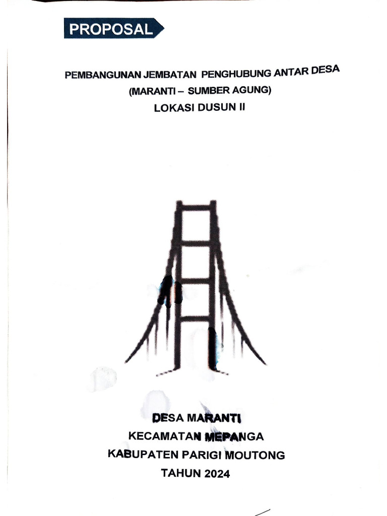 Proposal Jembatan Ds. Maranti 2024 | PDF