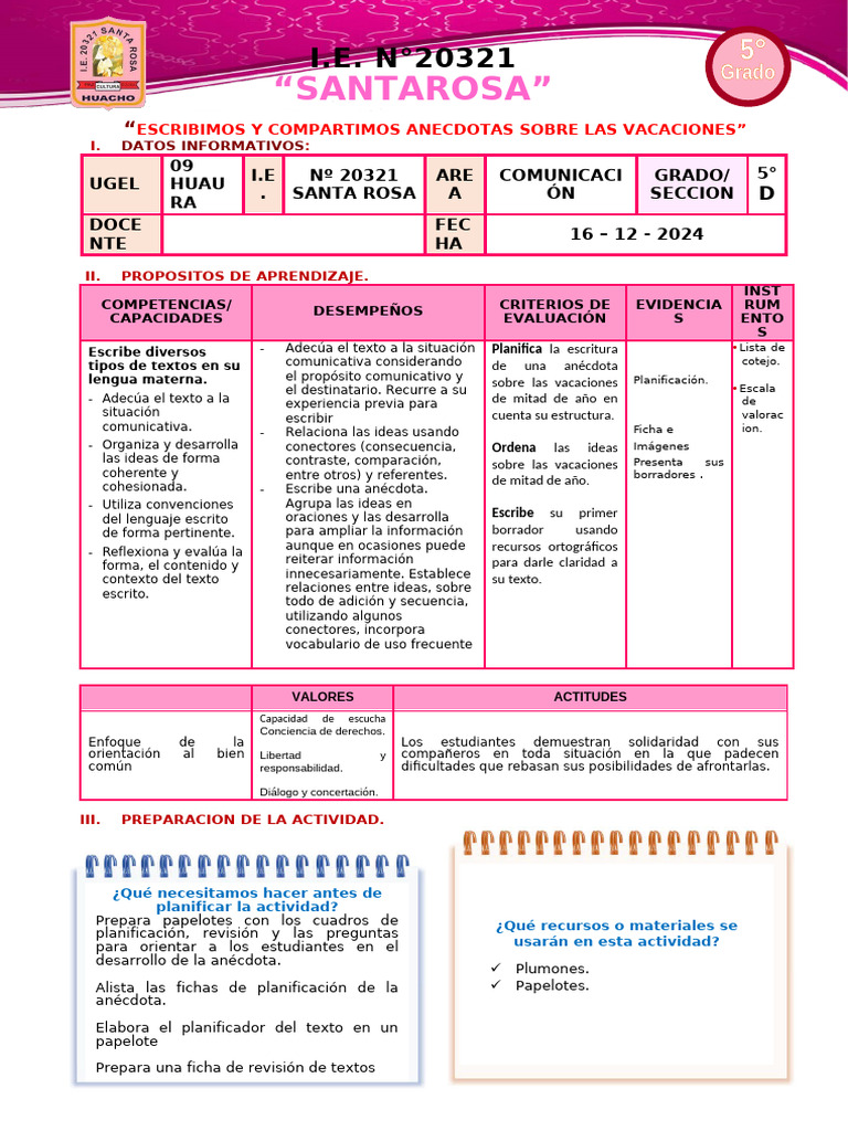 “Escribimos Una Anecdota-1 | PDF | Infografia | Semiótica
