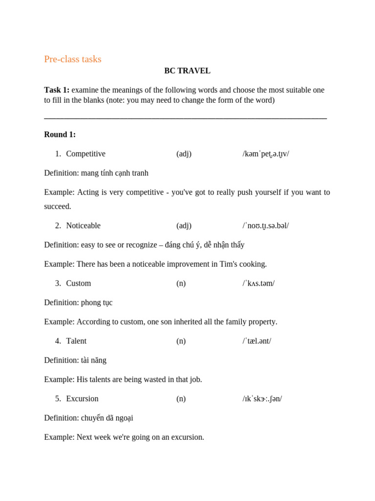 Lis-Unit 10 - a.BC travel | PDF