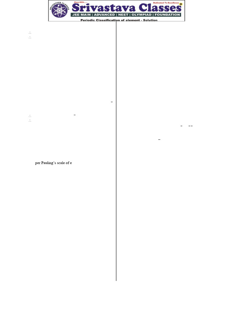 (Periodic Table) - Solutions | PDF | Materials | Condensed Matter Physics