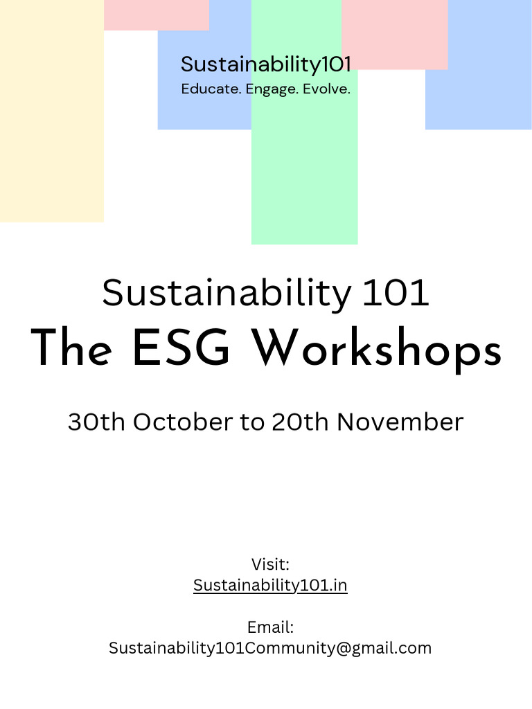 ESG Workshop Guidebook - Sustainability 101 | PDF | Economy And The Environment | Business