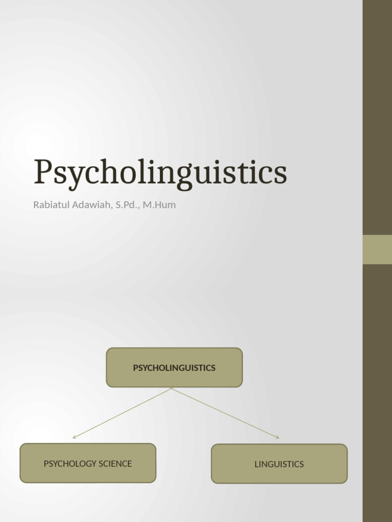 1-2 Psycholinguistics | PDF