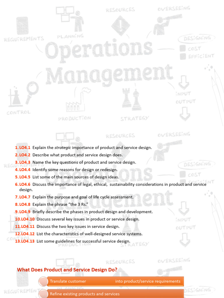 OM Chapter II Product and Service Design | PDF | Reliability ...