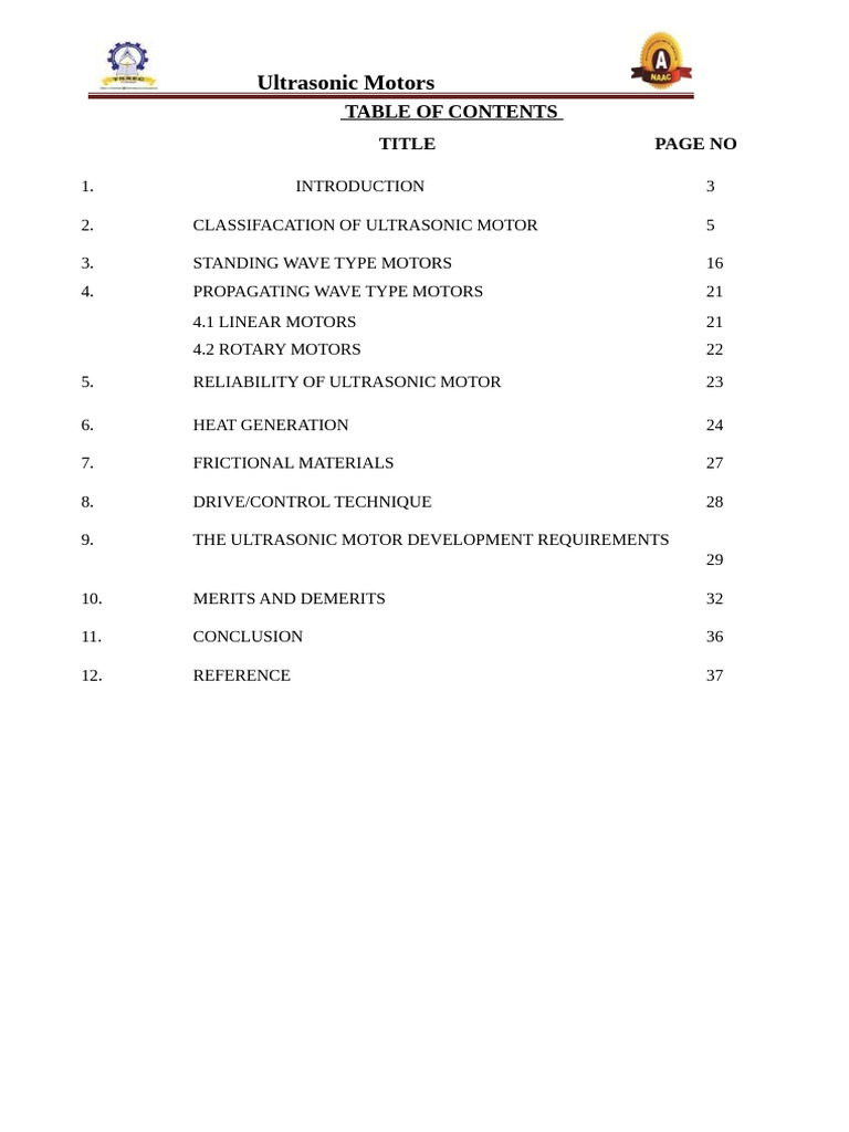 Ultrasonic-Motor-1 | PDF | Electric Motor | Piezoelectricity