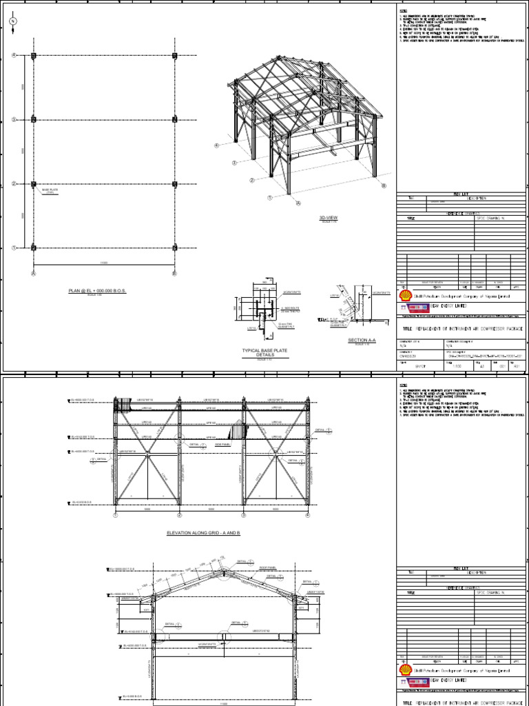 Air Compressor Shelter Drawing | PDF