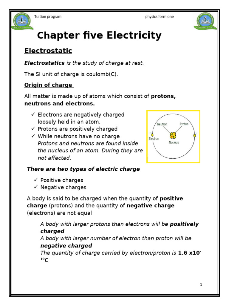 Intro to Electrostatics for Students | PDF