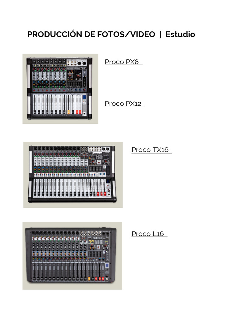 Mezcladoras Onax y Proco: Guía Visual | PDF | Informática