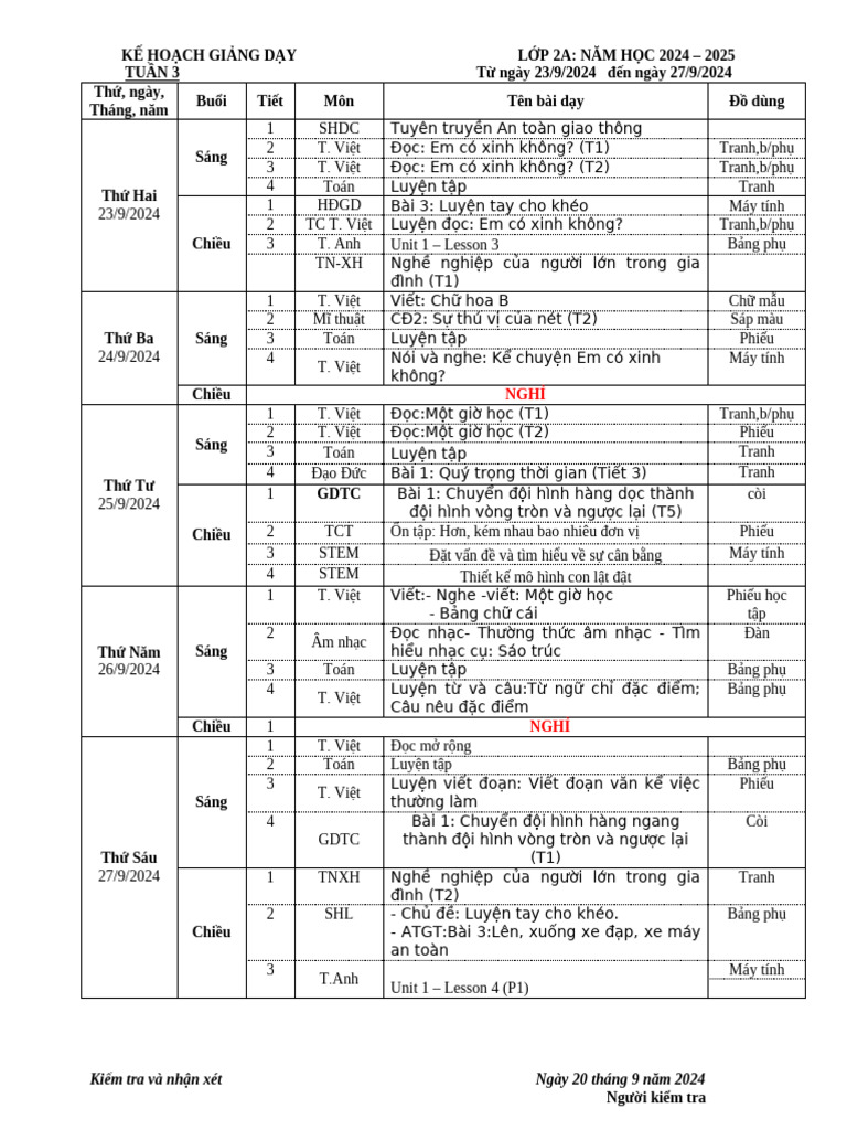 2C - KHGD TUẦN 3 | PDF