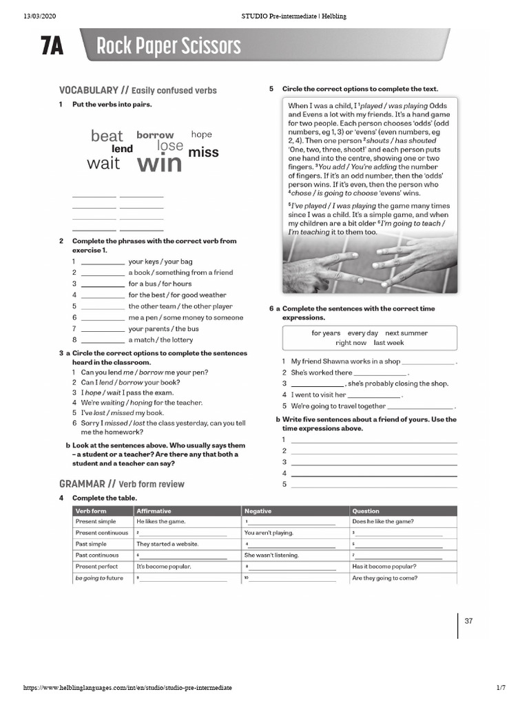 WorkbookSTUDIO Pre Intermediate | PDF