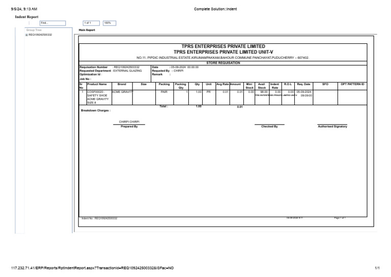 Complete Solution Indent | PDF