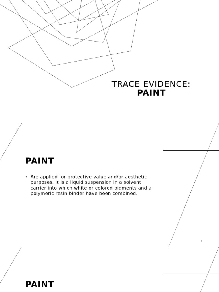 PAINT Trace Evidence | PDF | Paint | Materials