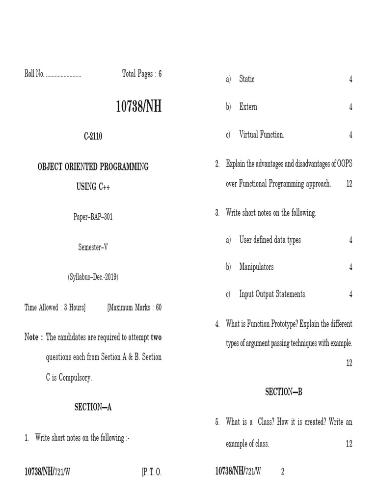 Computer Oop5thdec20202 Pdf Programming Constructor Object Oriented Programming