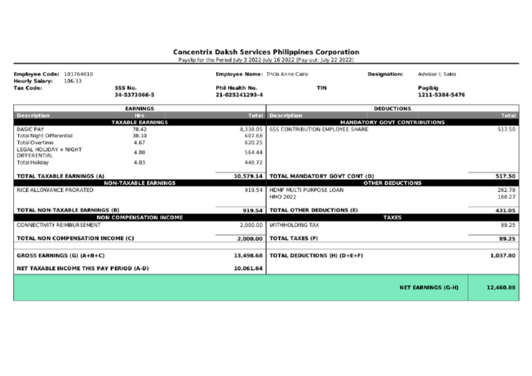 Payslip | PDF