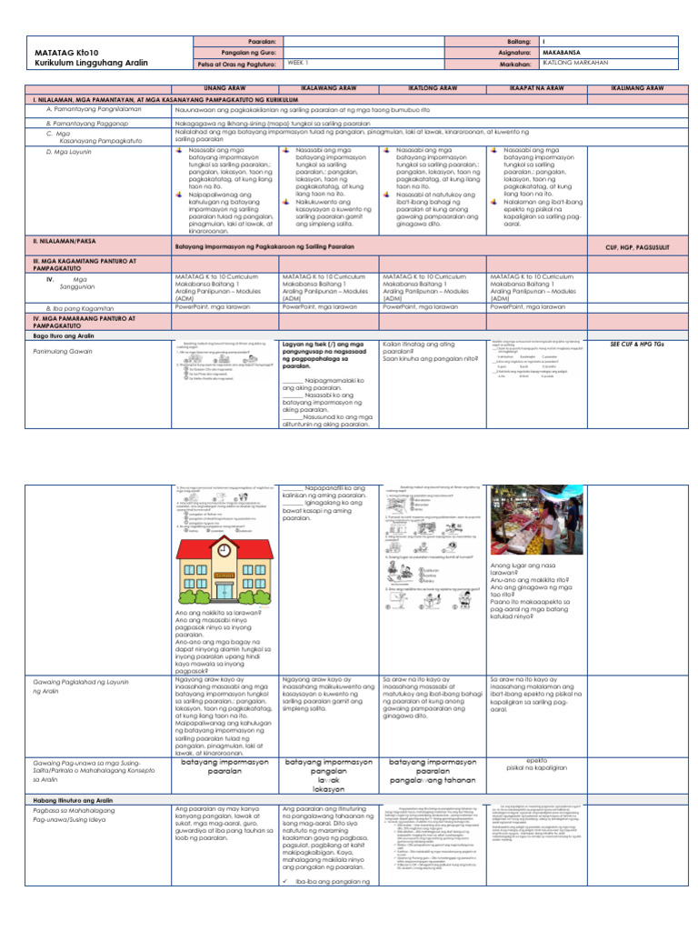 W1-Q3-MAKABANSA1-MATATAG-DLL | PDF