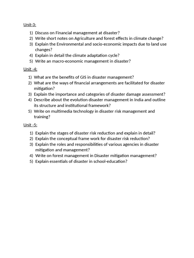 Disaster Management Strategies & Impacts | PDF