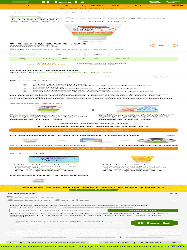 Cocoa Butter Formula, Nursing Butter, 1.1 Oz (30 G) - Iherb | PDF | Breastfeeding