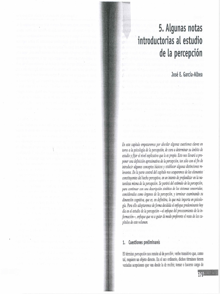 Sesion 3-Introducción a La Percepción García-Albea | PDF