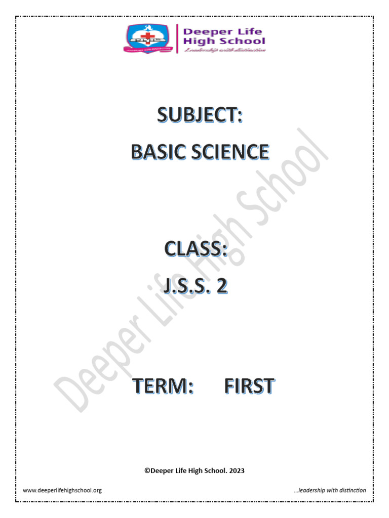 JS 2 BASIC SCIENCE FIRST TERM E-NOTE | PDF | Ecosystem | Ion