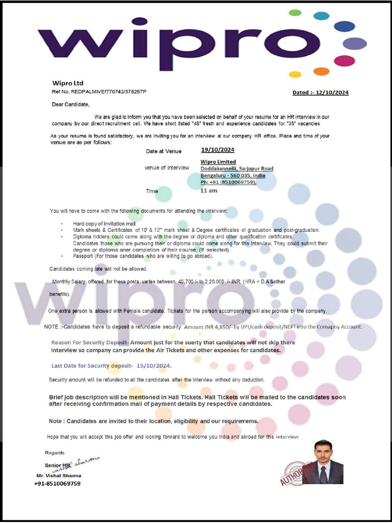 Wipro 15 | PDF