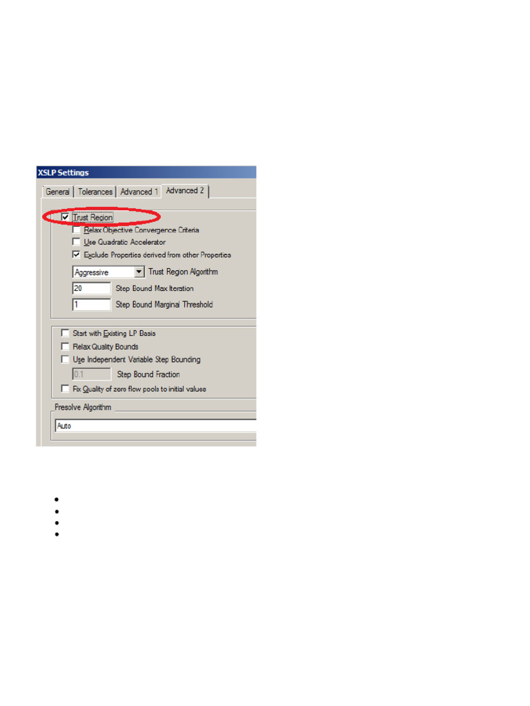 Advantages of Trust Region Setting in PIMS AO | PDF