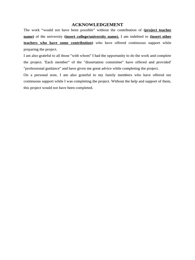 Acknowledgement | PDF