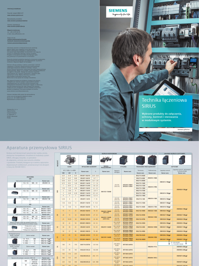Broszura Doboru Komponentów SIRIUS | PDF