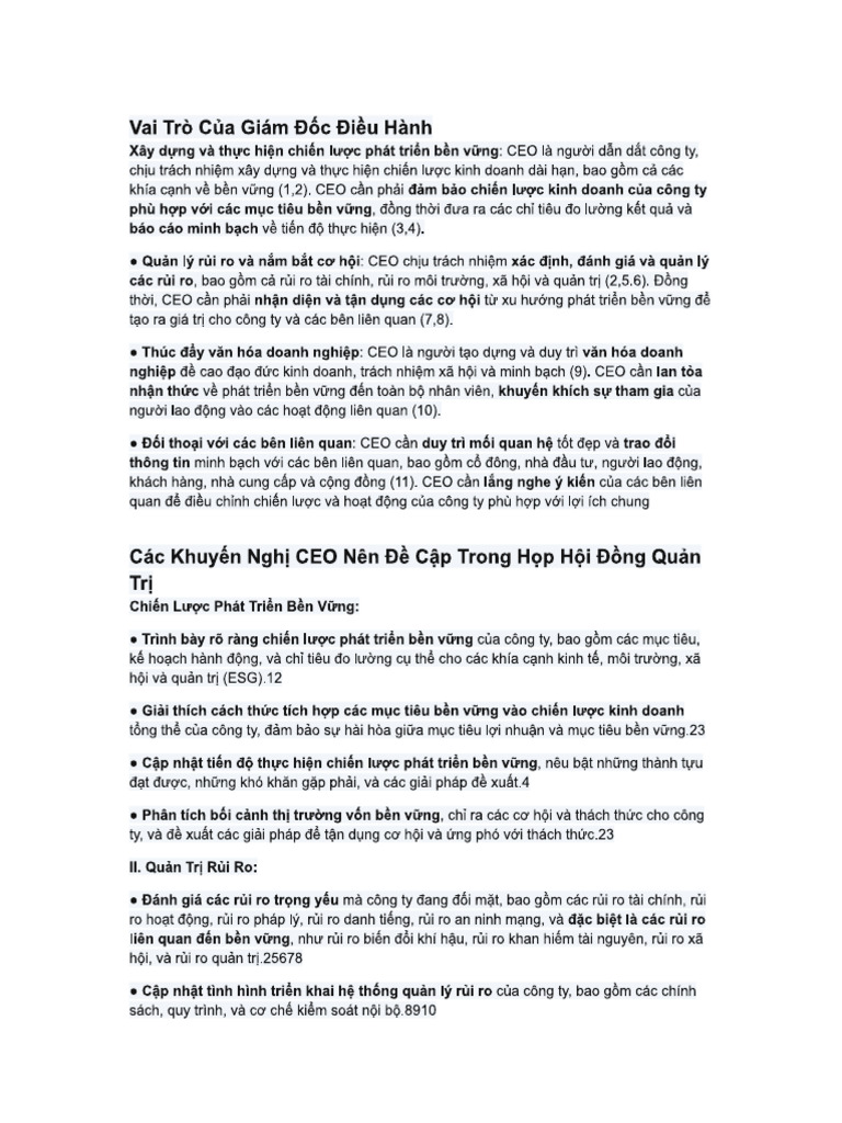 Vai Trò CEO | PDF