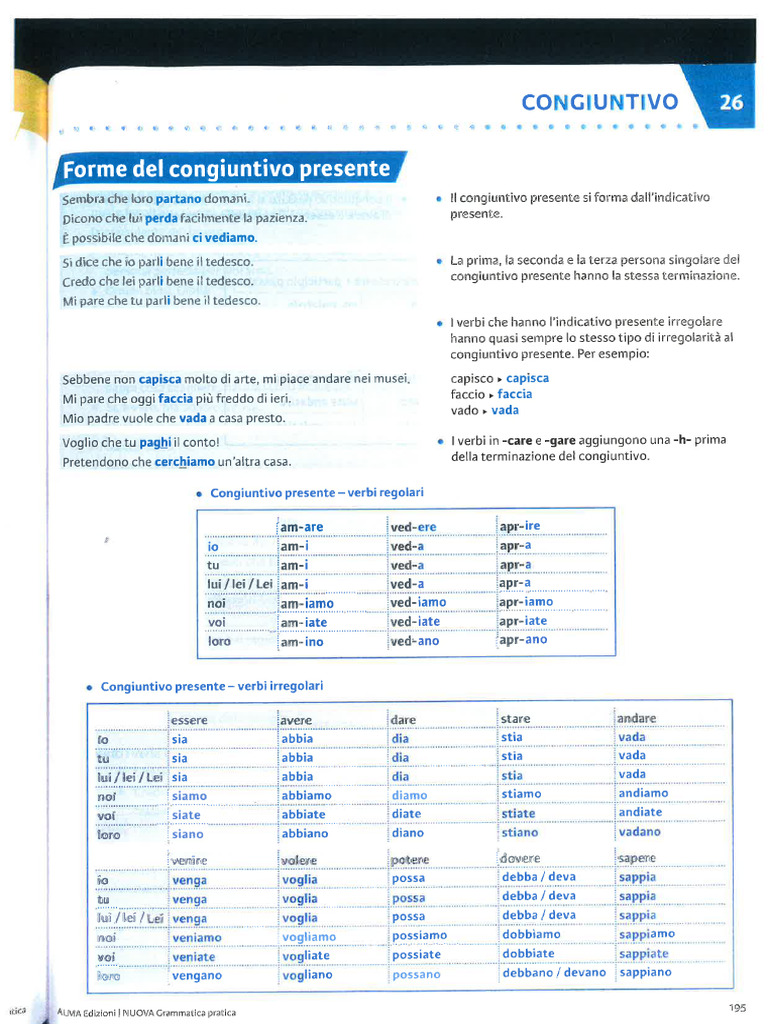 Esercizi Congiuntivo Presente e Passato Con Soluzioni (1) | PDF