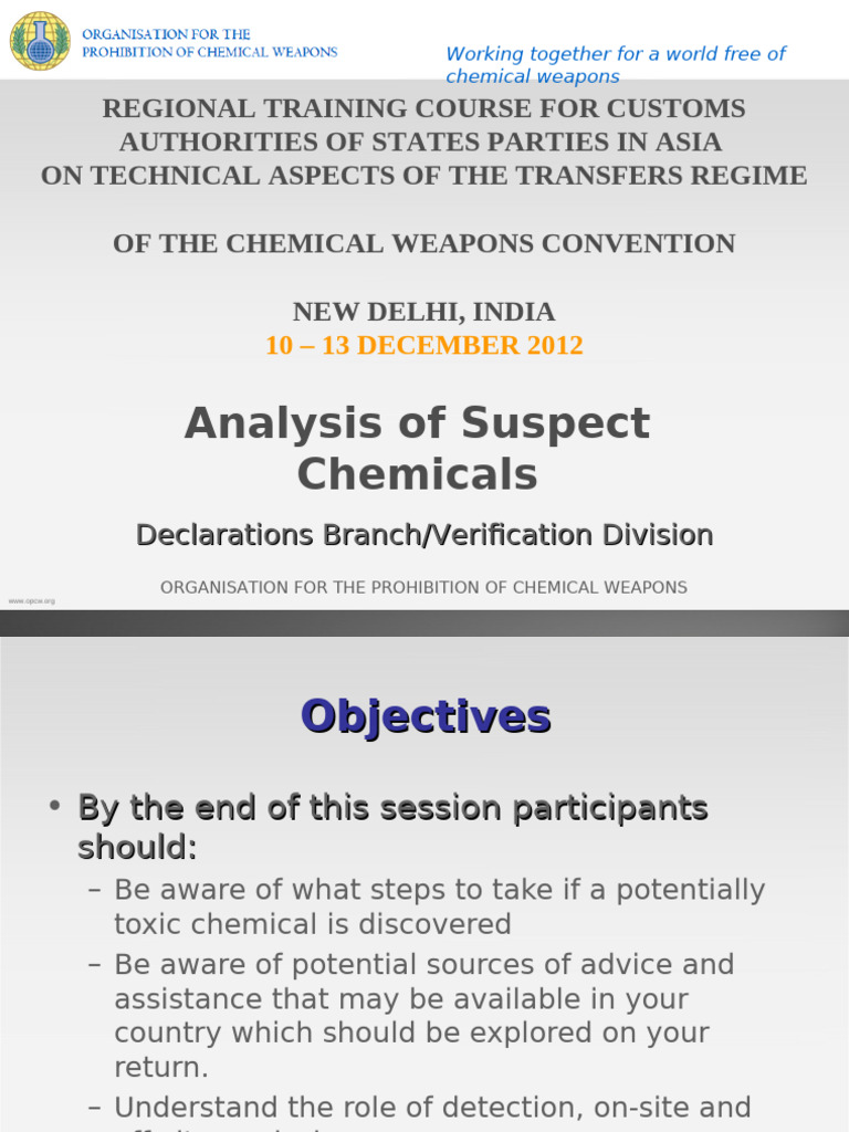 Analysis of Suspect Chemicals | PDF | Gas Chromatography | Chemical Weapon