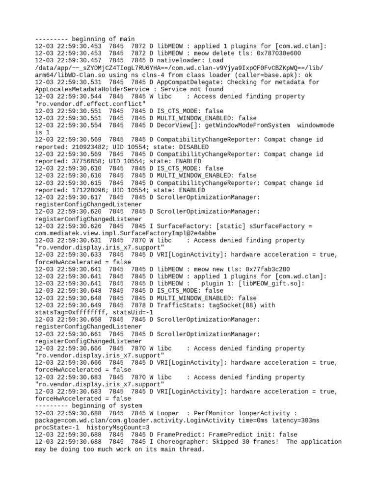 com.wd.clan_logcat | PDF | Computing Platforms | Computer Programming