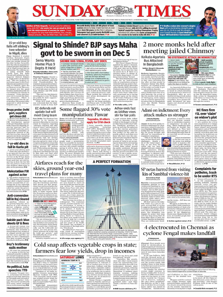 TOI Pune 01-12-2024 | PDF