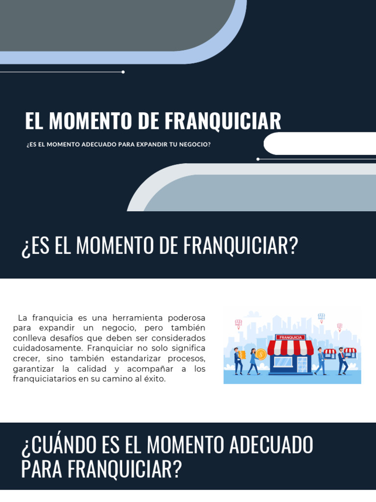Es El Momento de Franquiciar | PDF | Planificación | Franquiciamiento