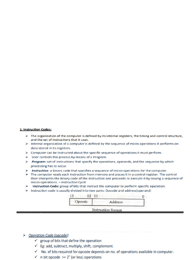 Instruction Codes | PDF | Bit | Central Processing Unit