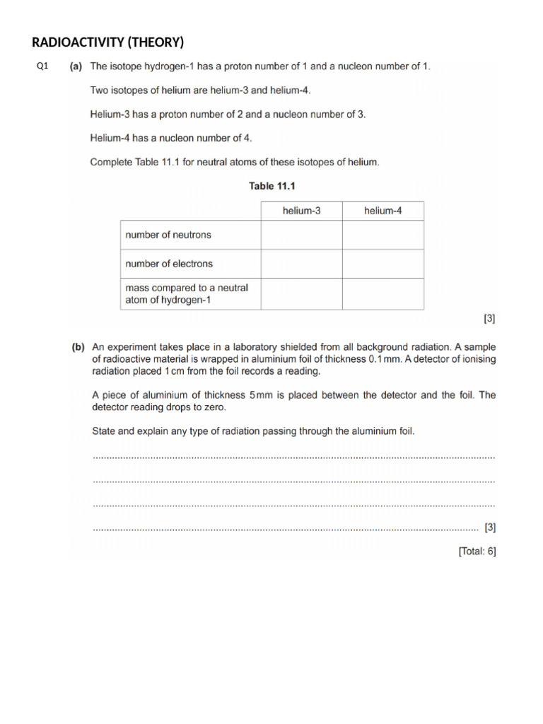 Radioactivity(Theory) | PDF