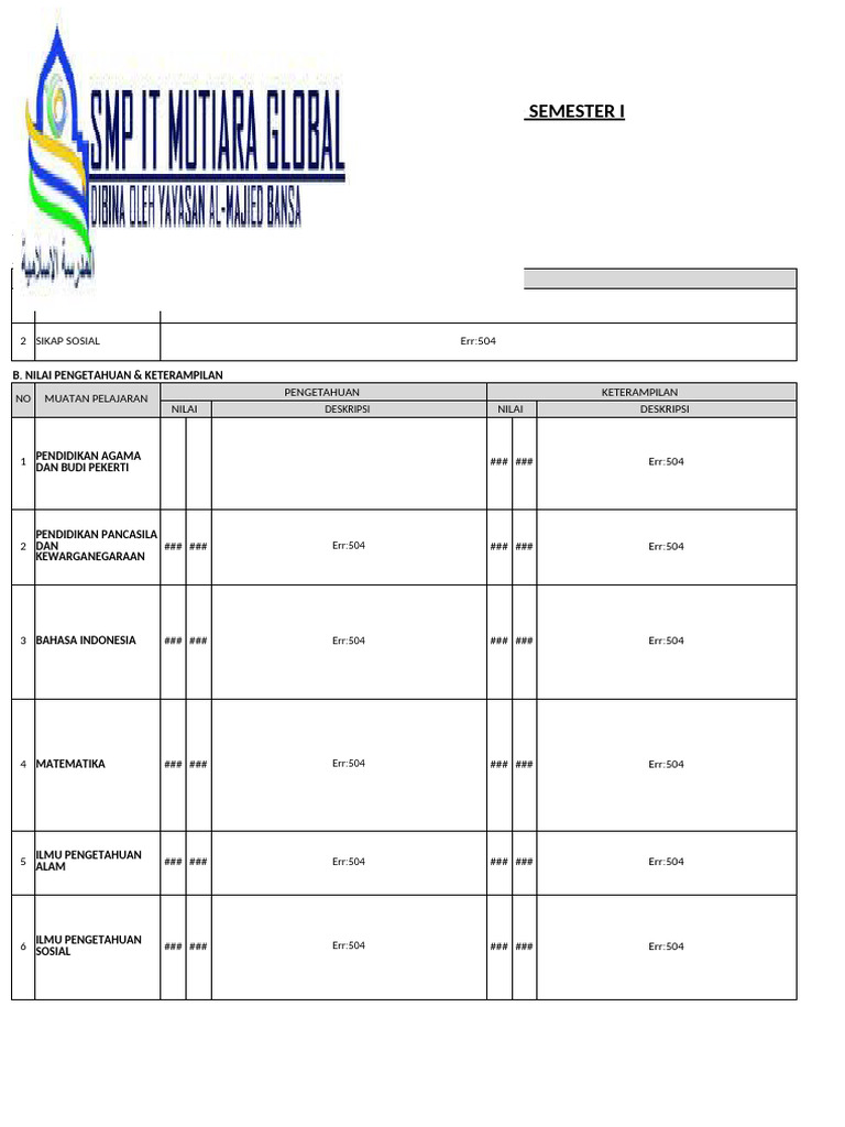 RAPOR IT 8 ARAFAH MID GANJIL (5) (1) (2) | PDF