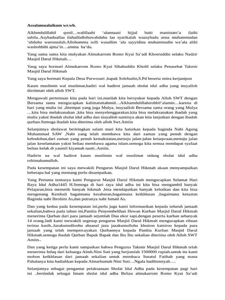 Assalamualaikum Wr | PDF