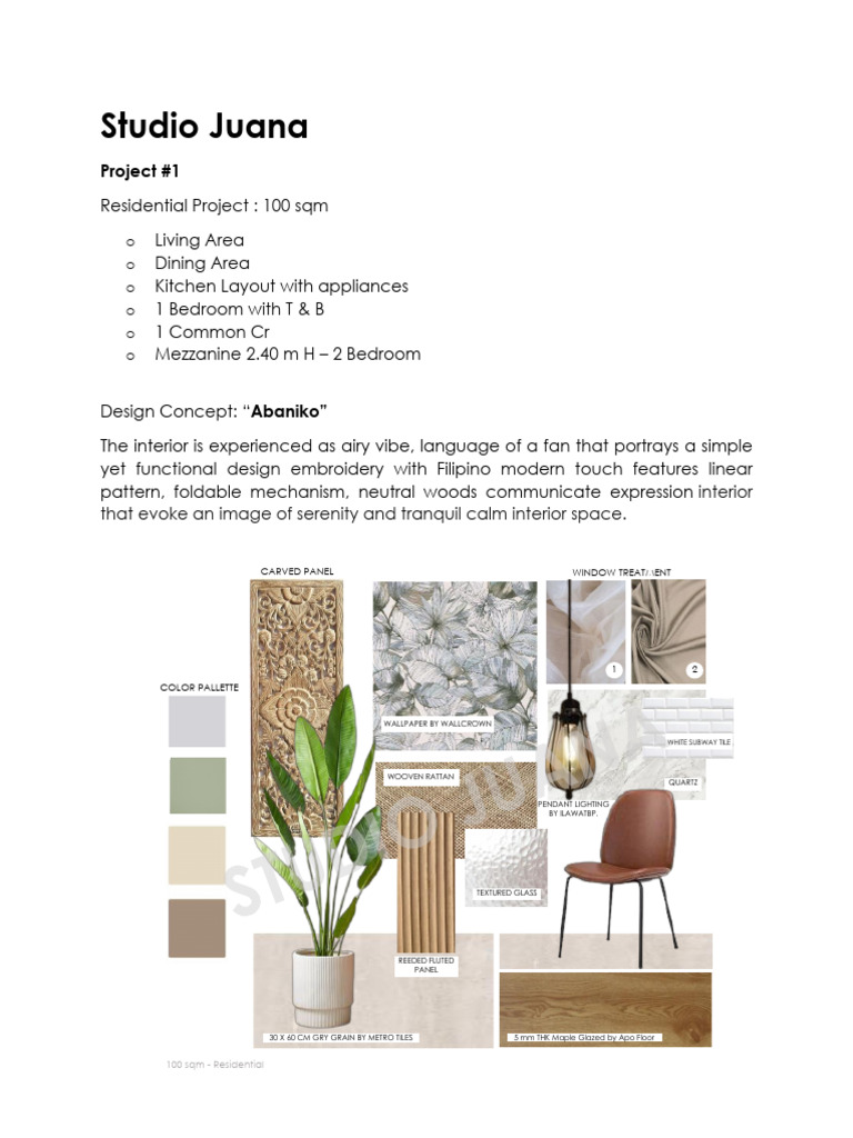 Studio Juana Residential Project 1 | PDF