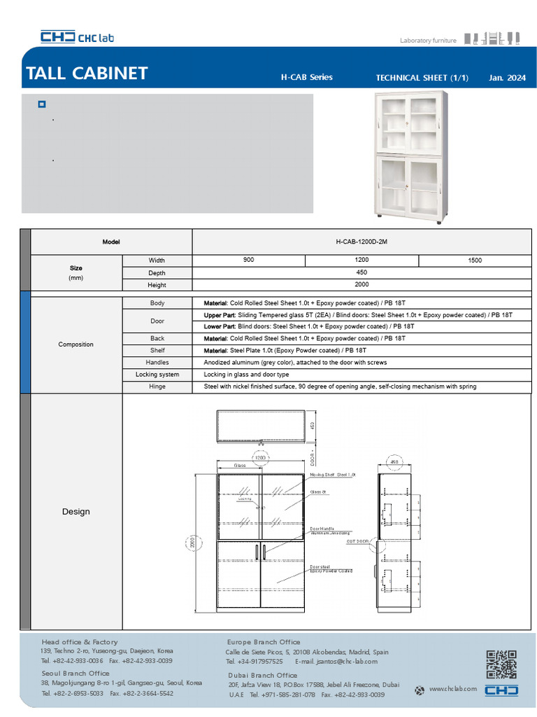 DataSheet - Tall Cabinet (H-CAB) | PDF | Door | Cabinetry