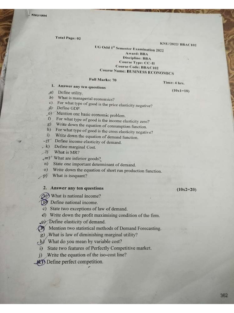 Previous Year Paper (2022) | PDF