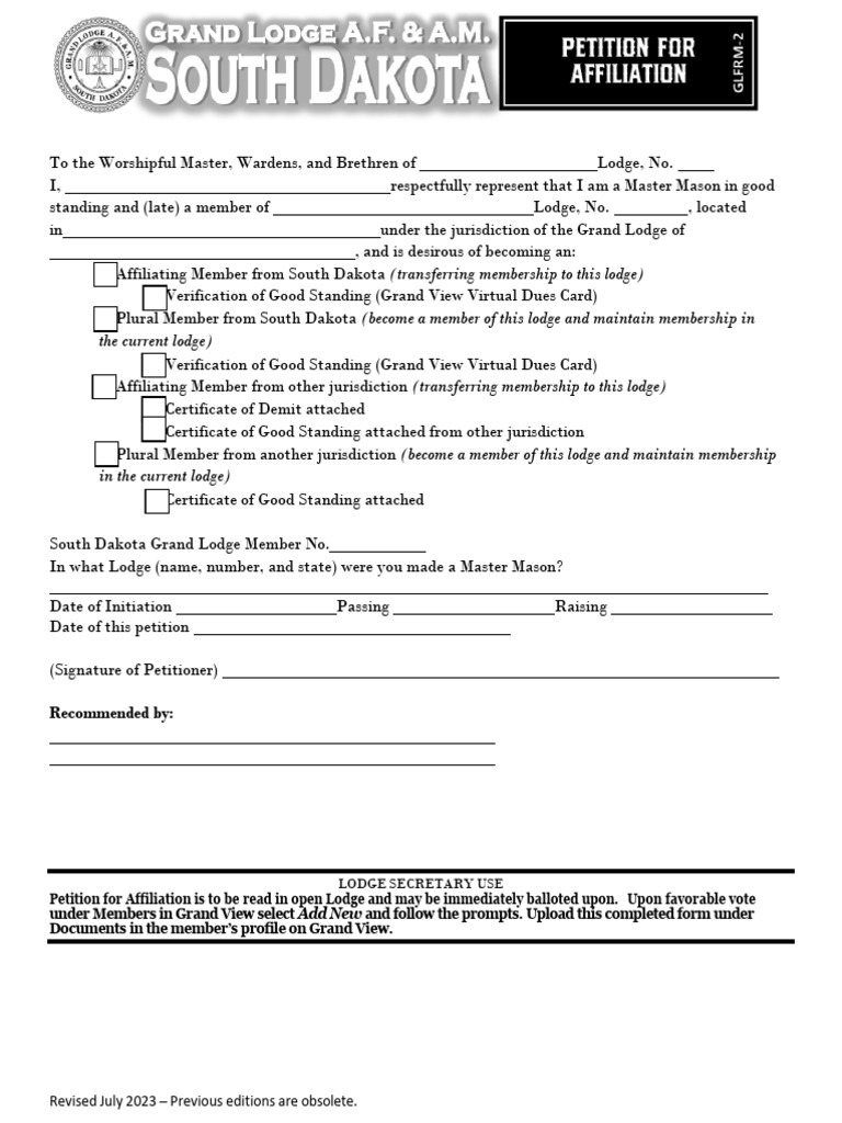 GLFRM-2 Petition For Affliation | PDF