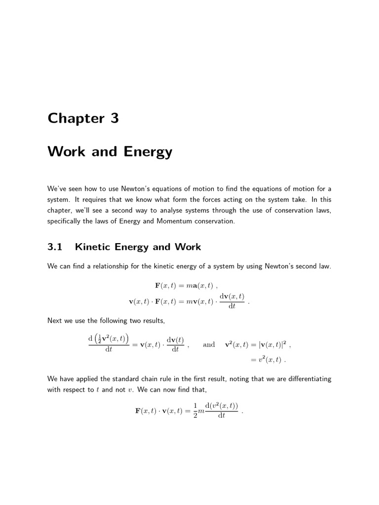 Work and Energy | PDF | Force | Mechanical Engineering
