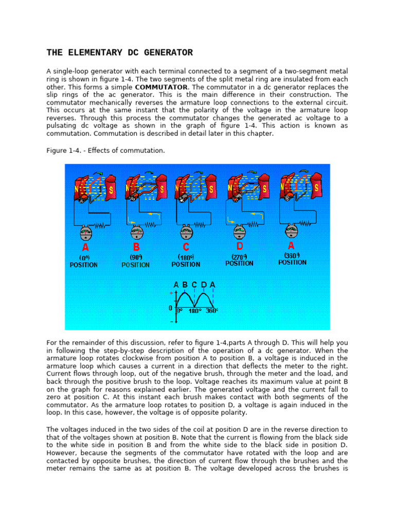 The Elementary DC Generator | PDF | Electric Generator | Power Engineering