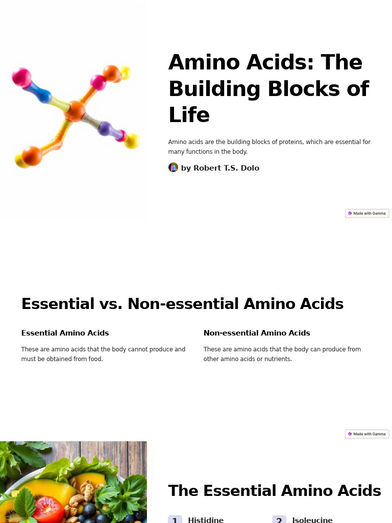 Amino Acids The Building Blocks of Life | PDF | Amino Acid | Biochemistry