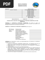 Resolution On BNAP Approval | PDF | Malnutrition | Nutrition