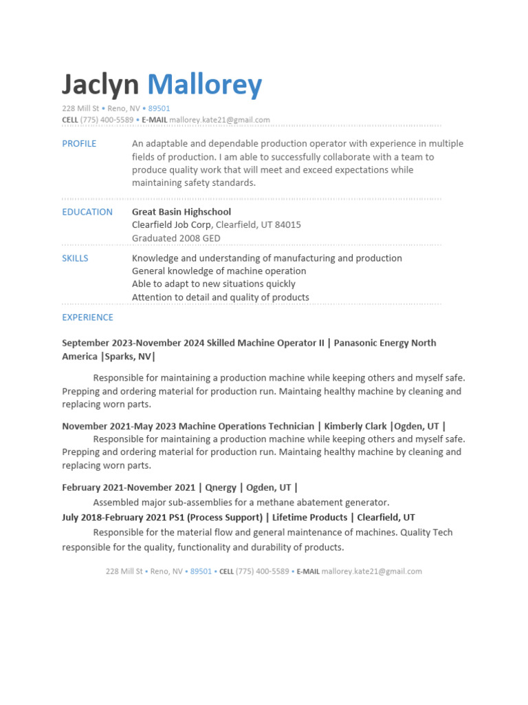 Jaclyn Resume Dec 2024 | PDF