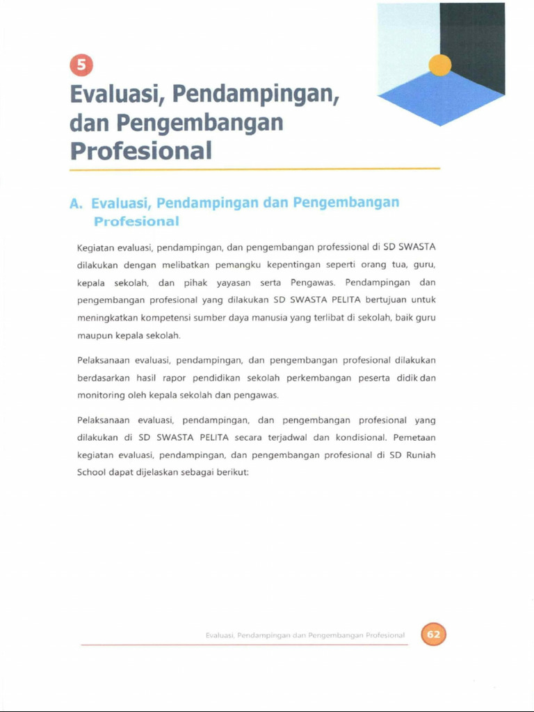 CONTOH KOSP BAB V EVALUASI, PENDAMPINGAN | PDF