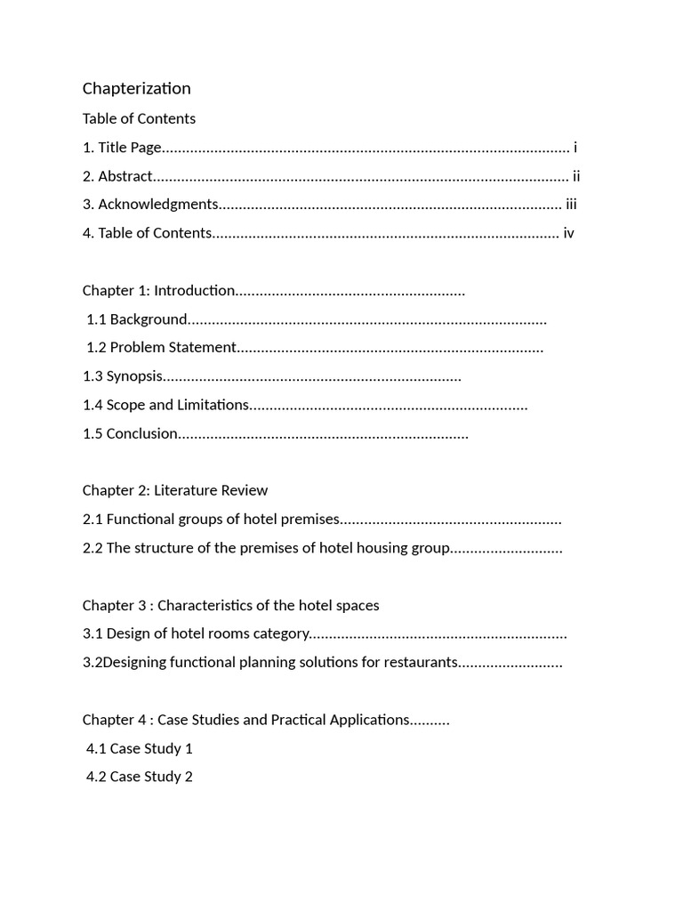 CHAPTERISATION | PDF